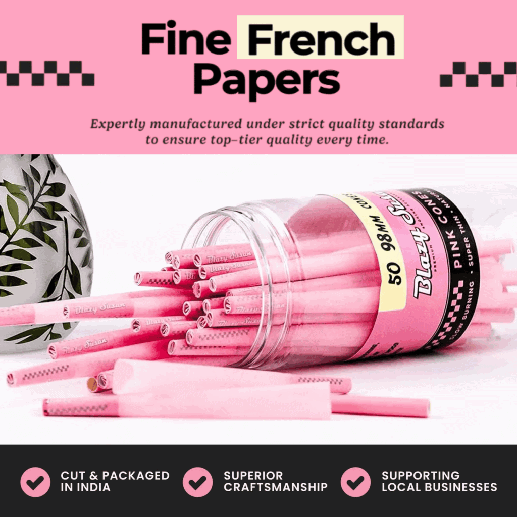Pink Pre Rolled Cones Jar | Premium Smoking Accessories | Blazy Susan